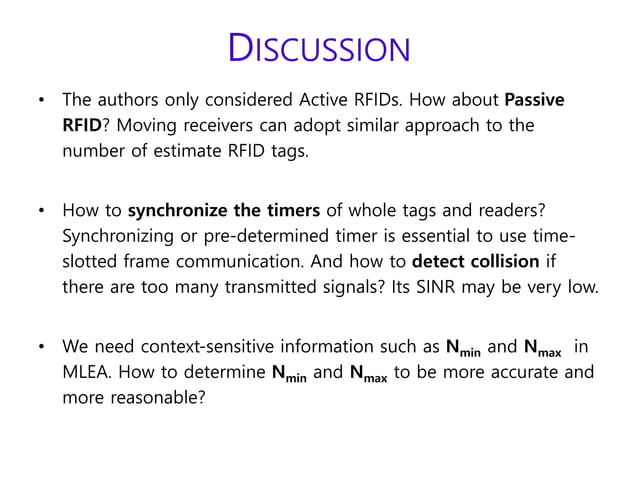 Rfid Estimation Problem In Rfid Systemppt