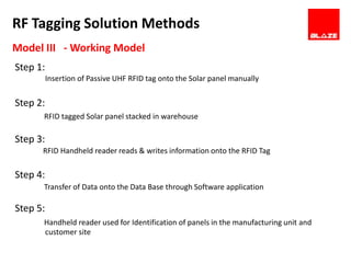 Rfid solution for solar panels | PPTX