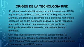 Rfid (identificacion por radiofrecuencia | PPTX