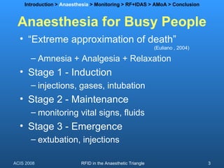 Rfid In Anaesthetic Triangle | PPT