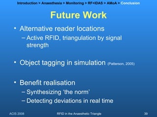 Rfid In Anaesthetic Triangle | PPT