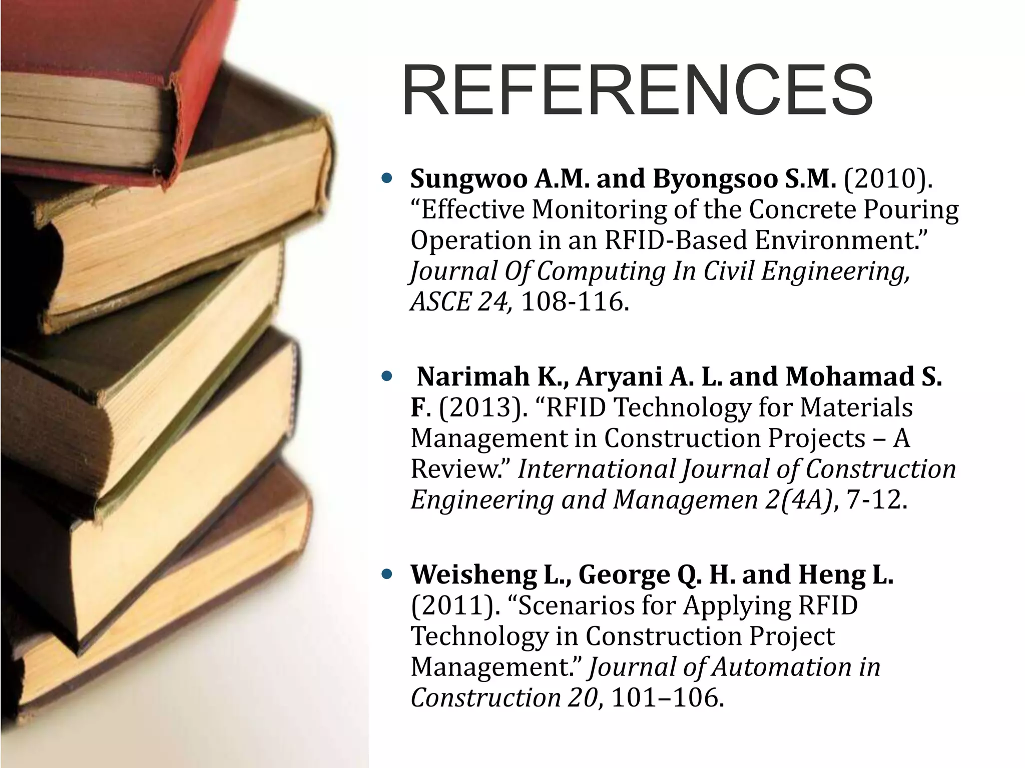 Rfid in construction | PPTX