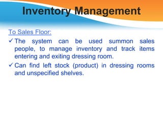 Application of RFID in Fashion Retail outlet | PPSX