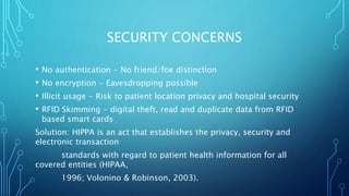 Rfid in health care | PPTX