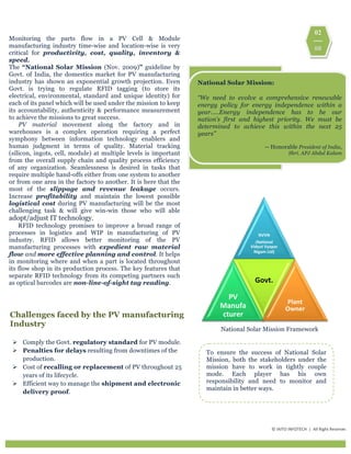 RFID in PV Solar Manufacturing Industry | PDF
