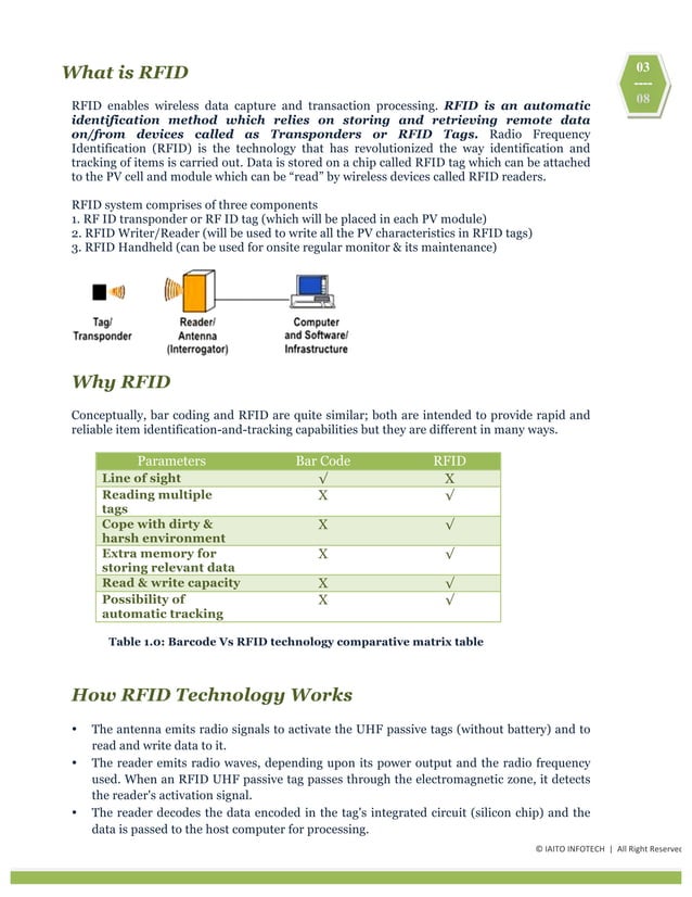 RFID in PV Solar Manufacturing Industry | PDF