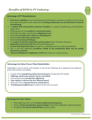 RFID in PV Solar Manufacturing Industry | PDF