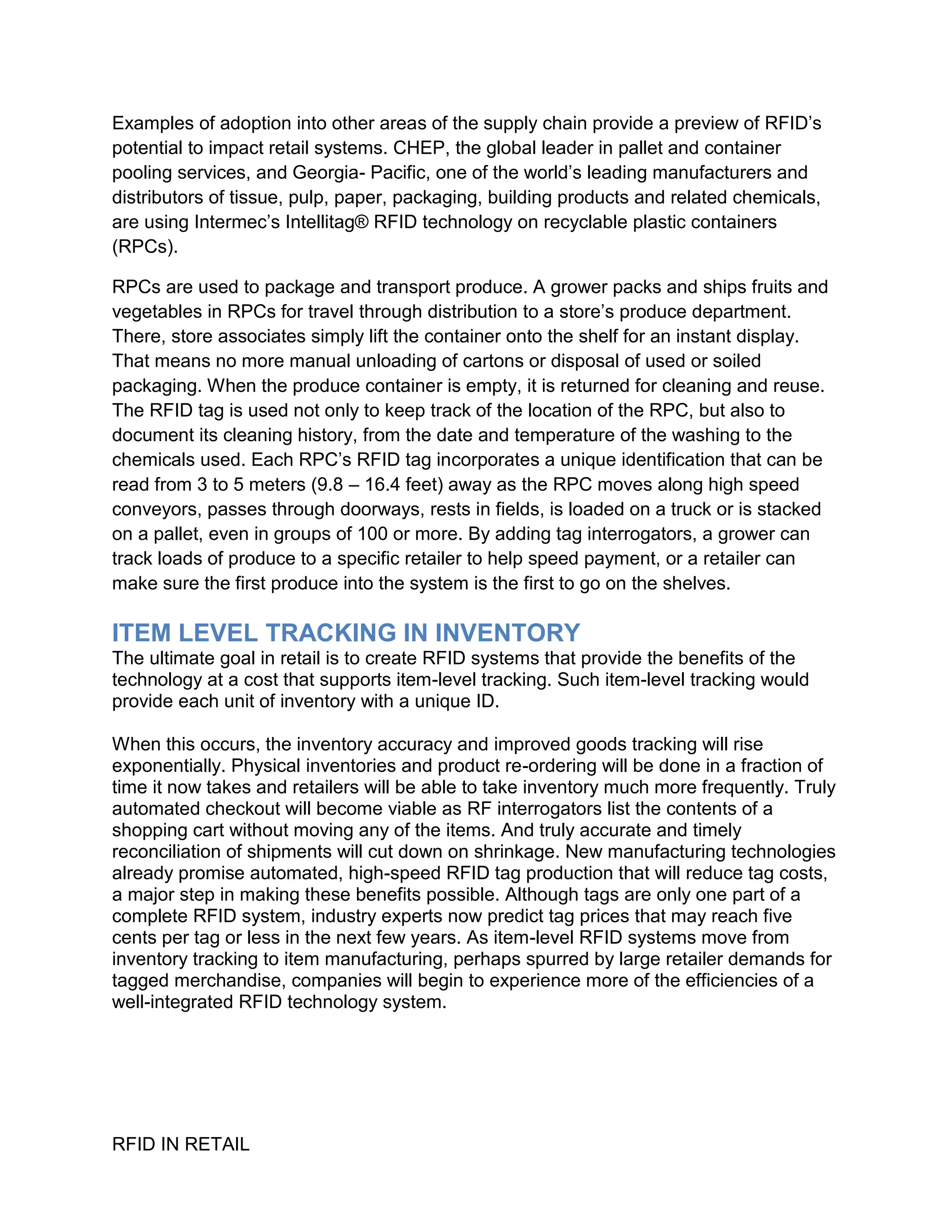 Rfid in retail(kapil) | PDF