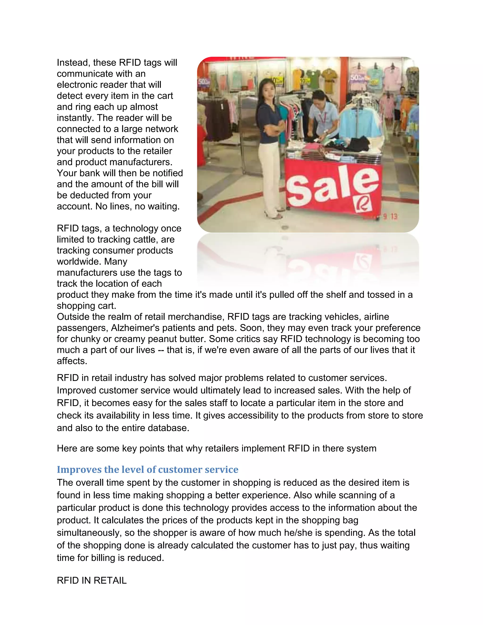 Rfid in retail(kapil) | PDF