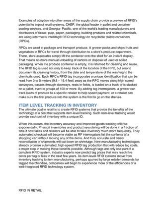 Rfid in retail(kapil) | PDF