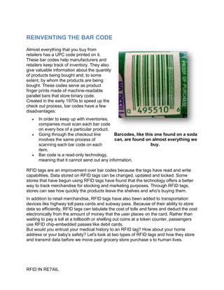 Rfid in retail(kapil) | PDF