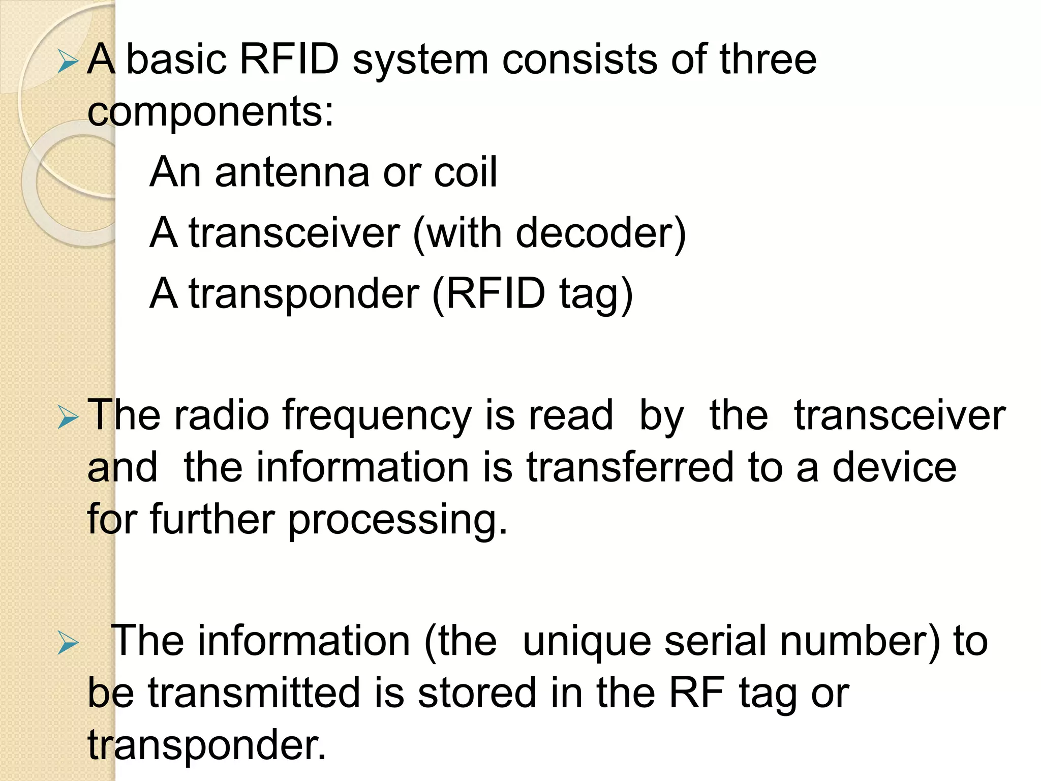 Rfid interfacing & controlling with 8051 | PPT