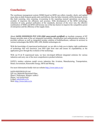 RFID in Warehouse Management | PDF