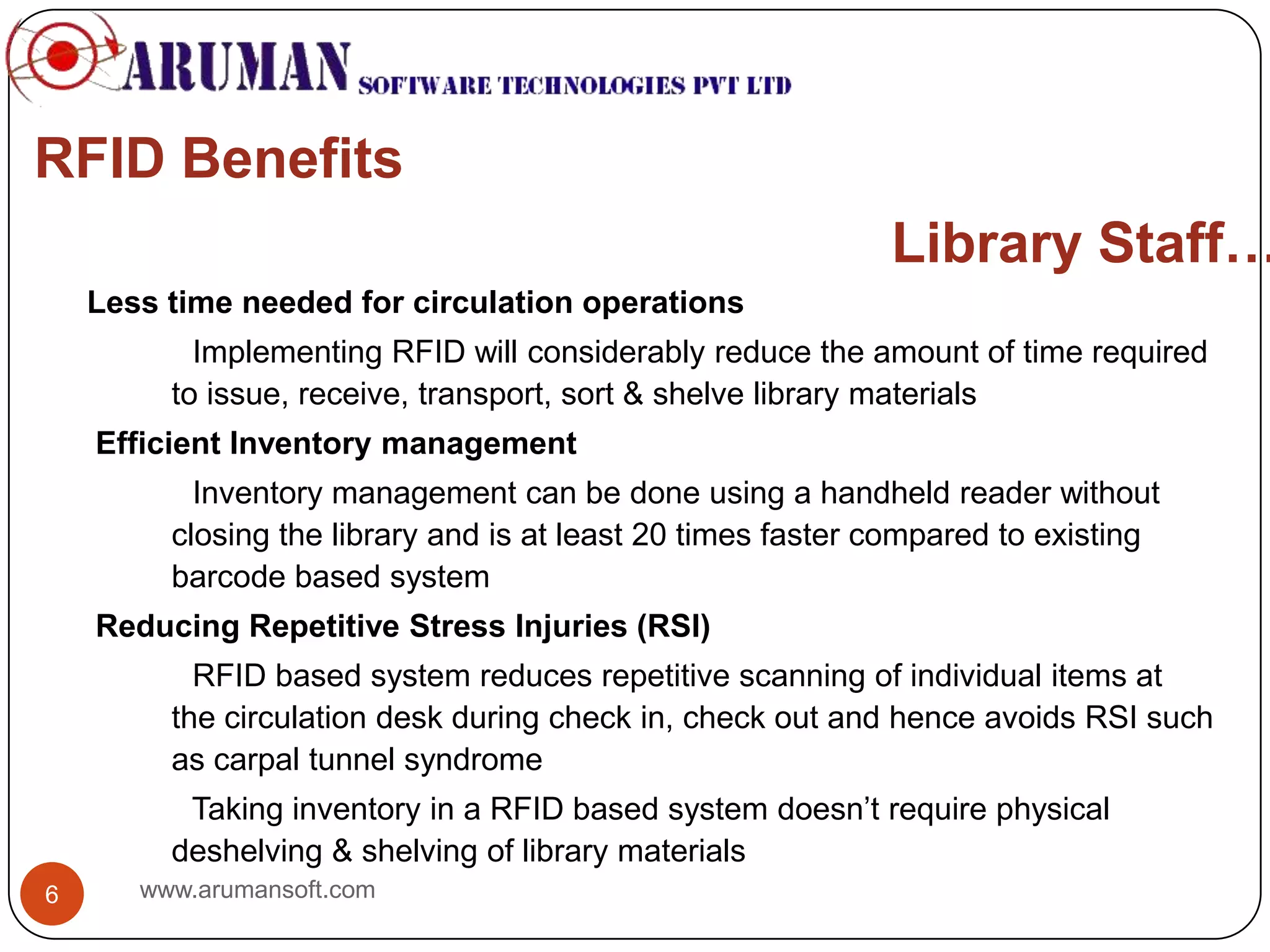 Rfid library management | PPTX