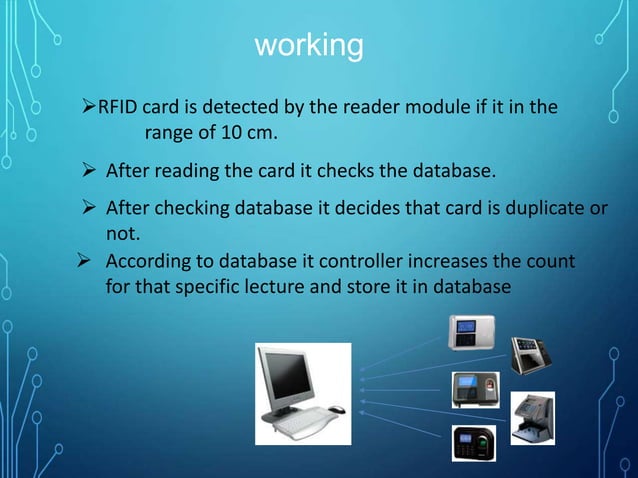 RFID BASED ATTENDANCE SYSTEM PPT | PPTX | Technology & Computing