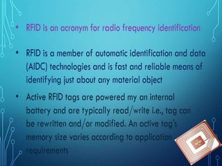 RFID BASED ATTENDANCE SYSTEM PPT | PPTX