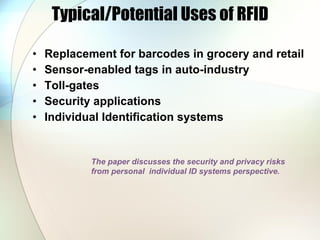RFID Talk | PPT