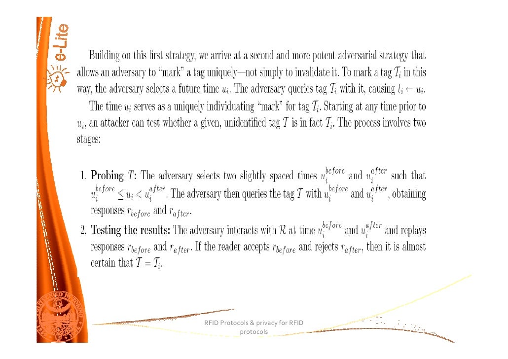 Rfid Protocols And Privacy Models For Rfid