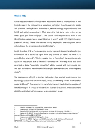 RFID Privacy & Security Issues | PDF