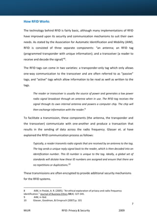 RFID Privacy & Security Issues | PDF