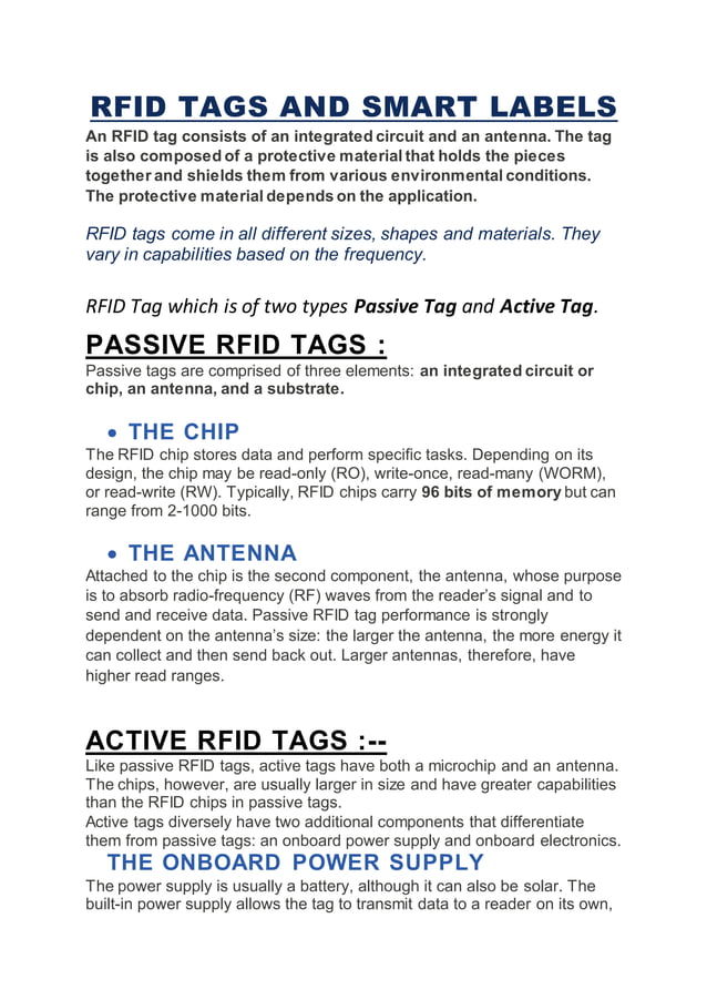 RFID Sensor and Its Working | PDF