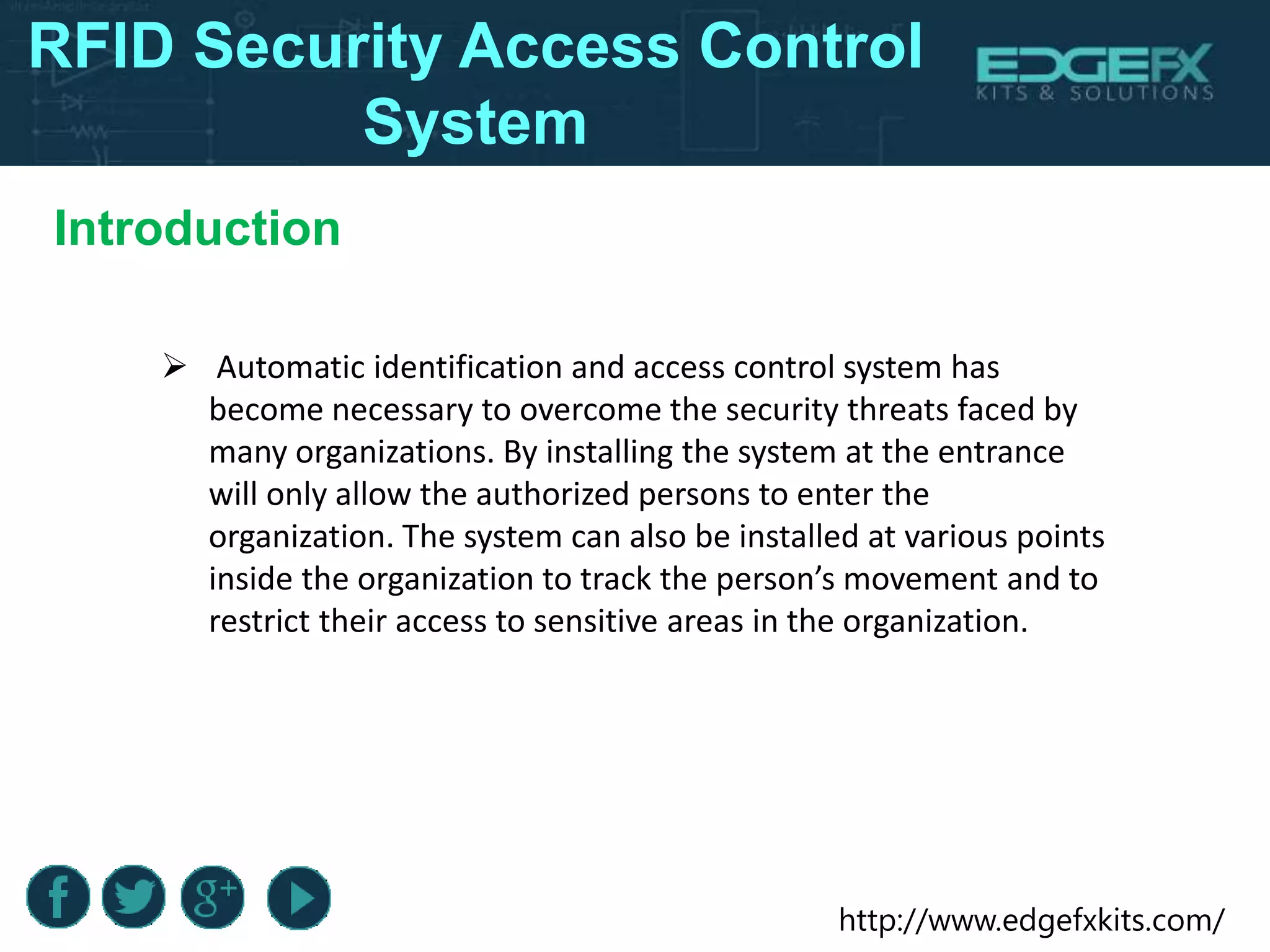 Rfid security access control system | PPTX