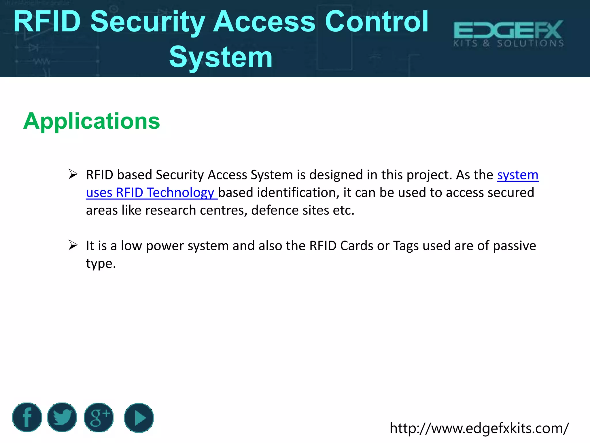 Rfid security access control system | PPTX