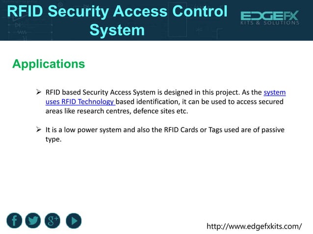Rfid security access control system | PPTX