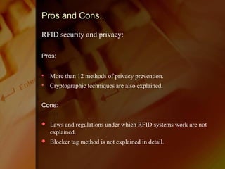 RFID security and privacy | PPT