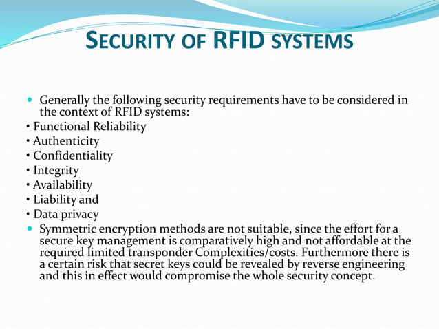 RFID security ppt | PPTX | Information and Network Security | Computing