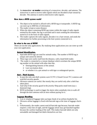 Rfid seminar | PDF