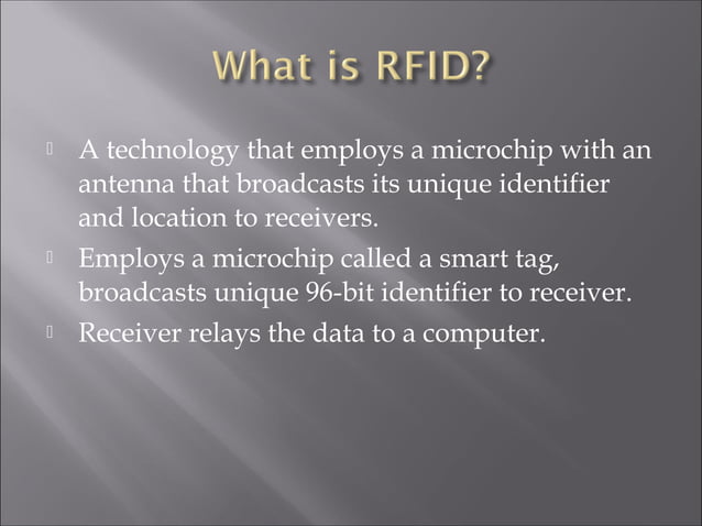 Rfid technology | PPT | Internet of Things | Internet