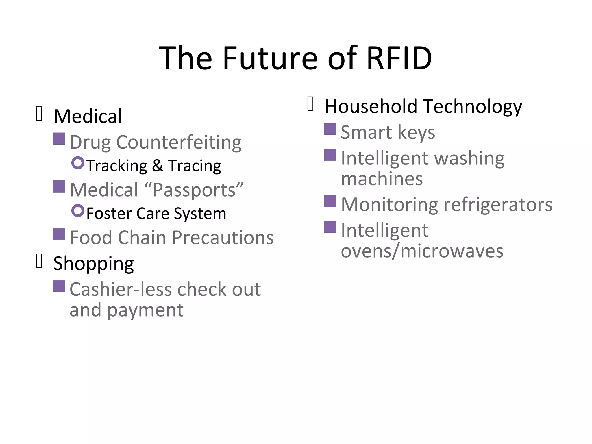 Applications of RFID technology | PPT