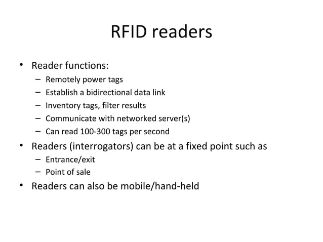 Applications of RFID technology | PPT | Logistics | Business