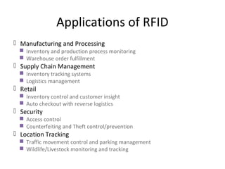Applications of RFID technology | PPT