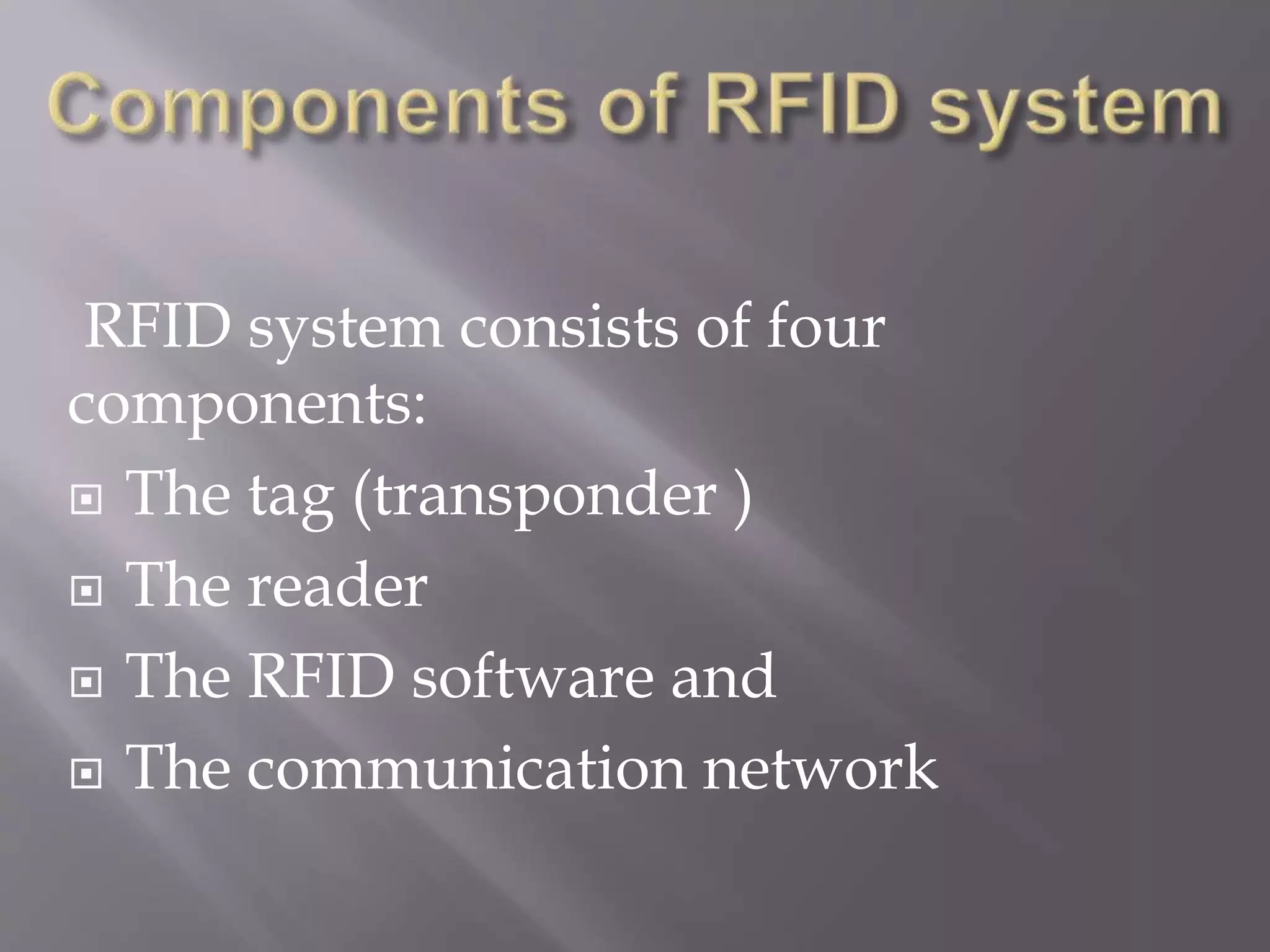 RFID Technology in Food Systems | PPTX