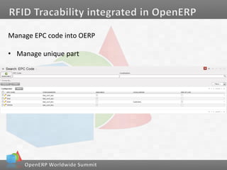 Rfid traçability in the manufacturing process based on the new epc ...
