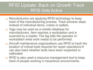 Rfid update back on growth track | PPTX | Business | Business and Finance