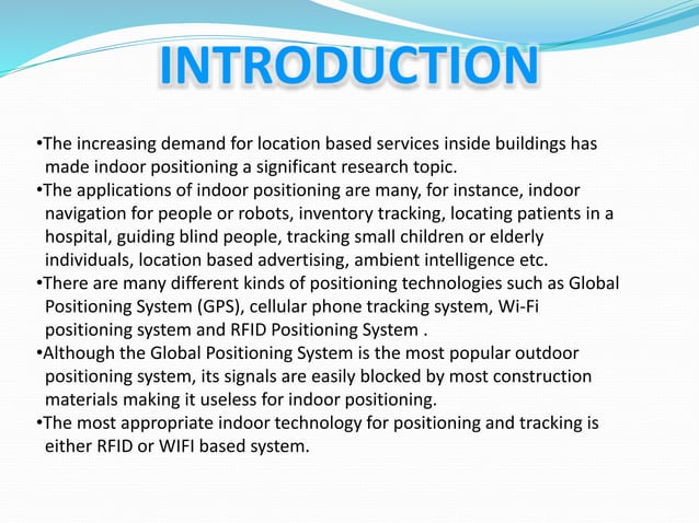 Indoor Tracking System | PPT