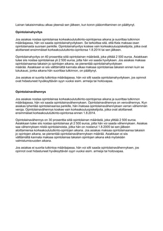 Opintolainan perusteet | PDF