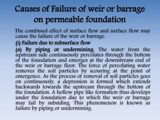 Failure of weir and barrage | PDF