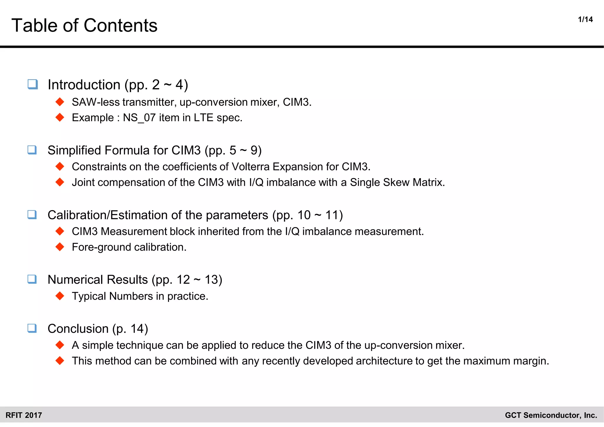 Joint Compensation of CIM3 and I/Q Imbalance in the Up-conversion Mixer ...
