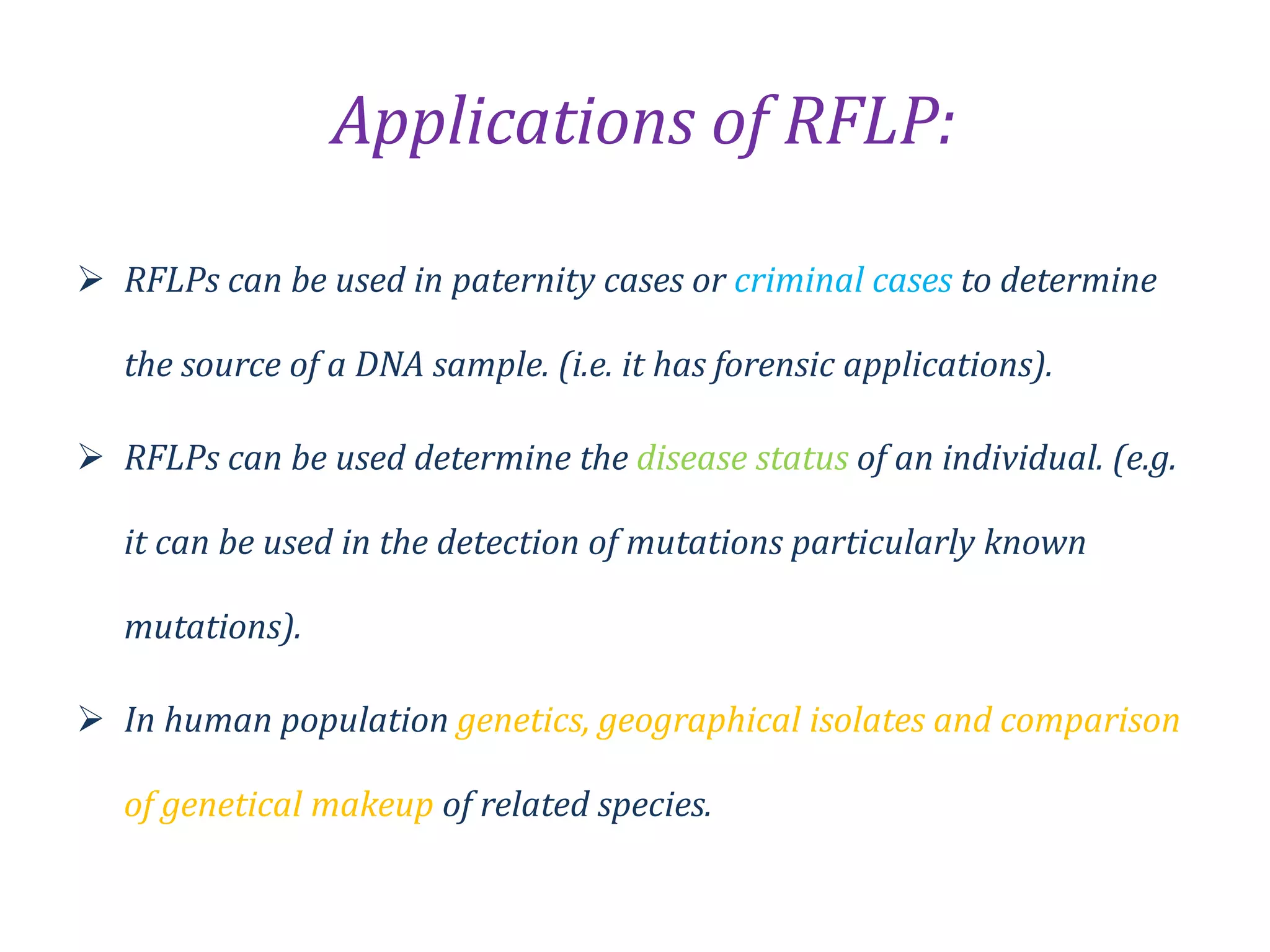 Rflp wrt Restriction enzymes and pcr | PPTX