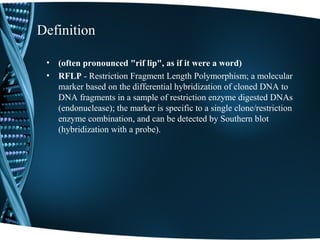Rflp marker | PPT
