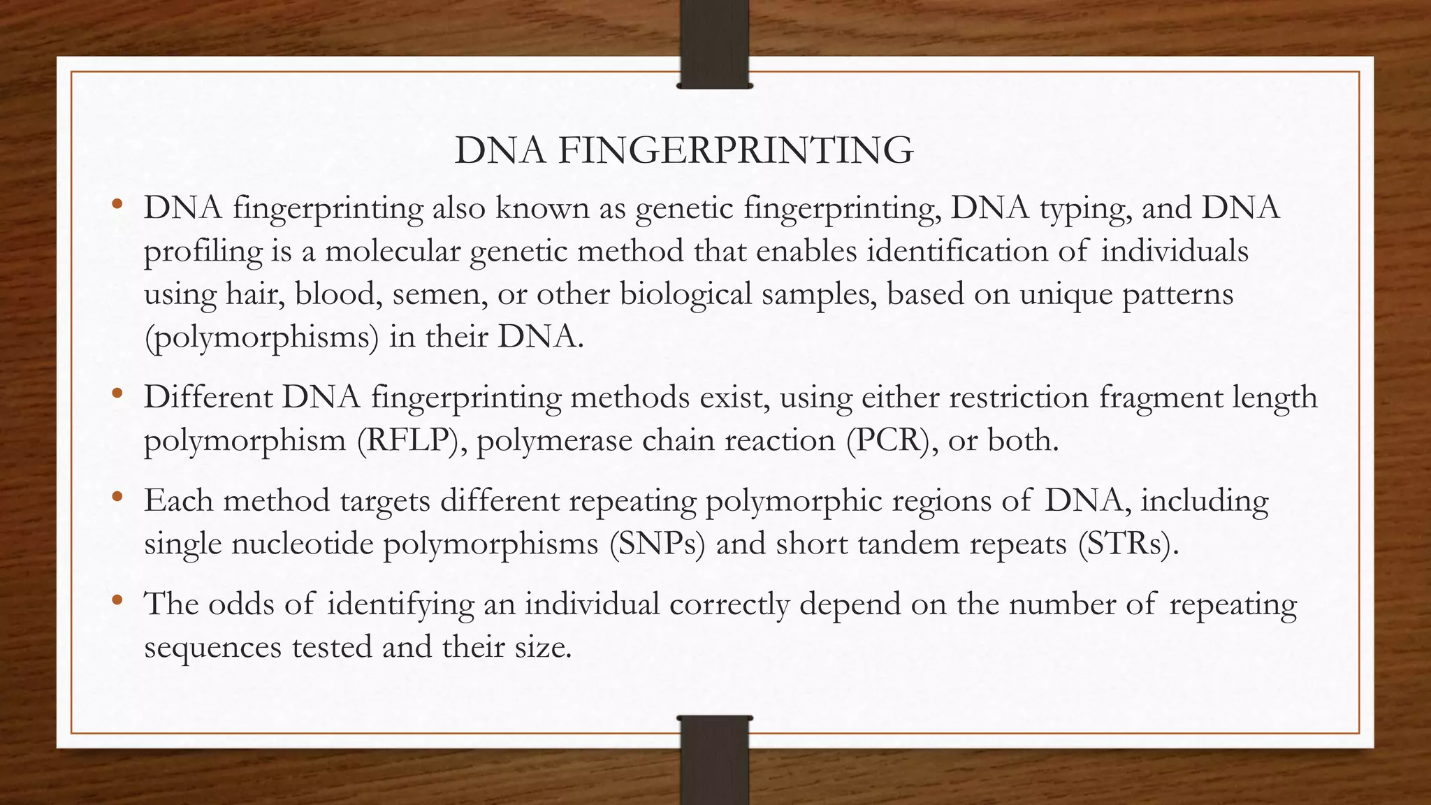 Rflp & dna fingerprint | PPTX