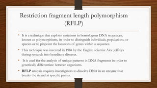Rflp & dna fingerprint | PPTX