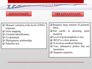 RFLP ,RAPD ,AFLP, STS, SCAR ,SSCP & QTL | PPTX