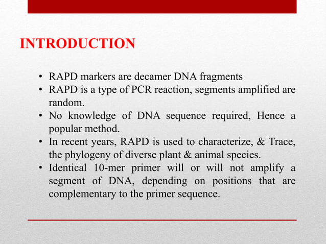 RFLP ,RAPD ,AFLP, STS, SCAR ,SSCP & QTL | PPTX | Genetics | Science