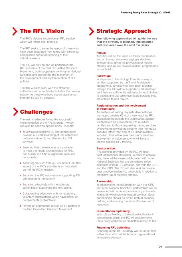 Irish Red Cross RFL strategy | PDF
