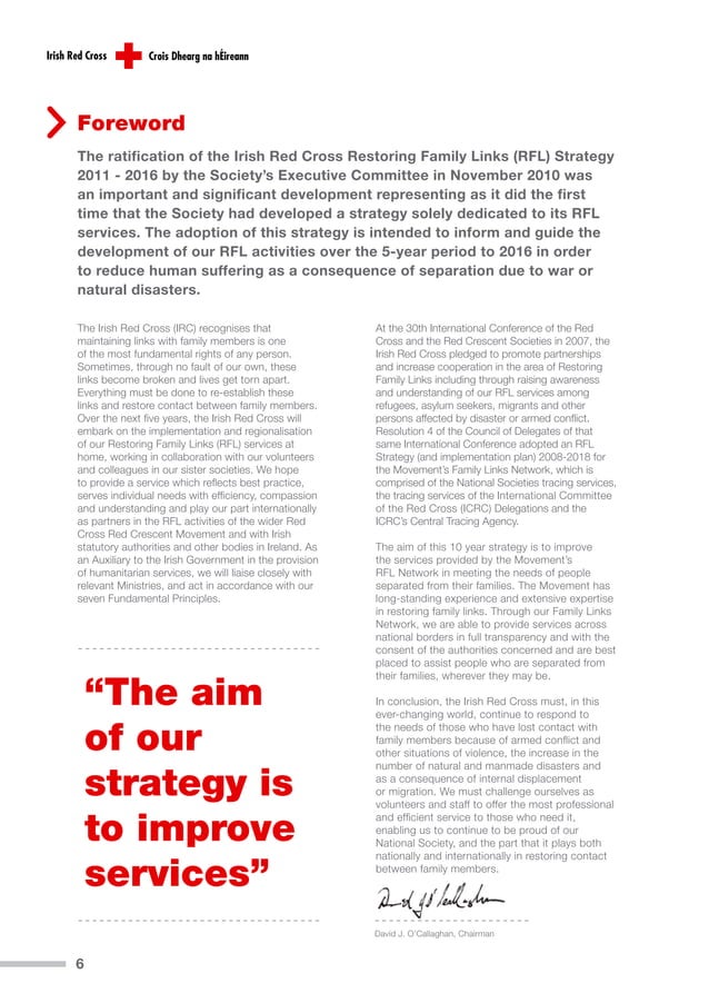 Irish Red Cross RFL strategy | PDF